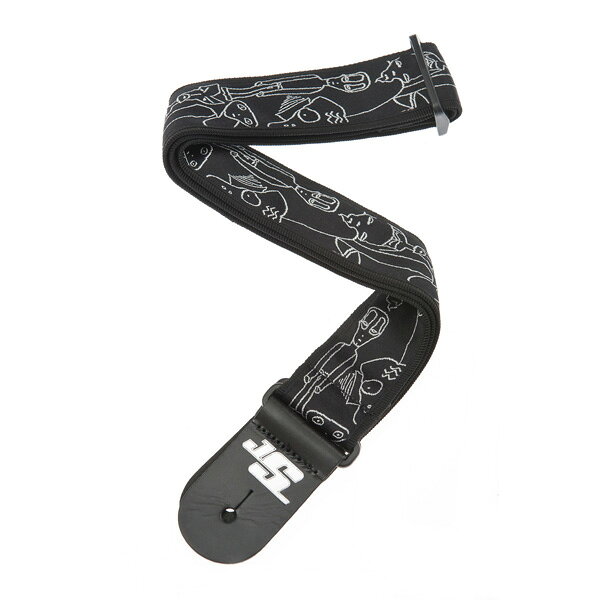 Planet Waves by D'Addario 50JS05 SILVER SKETCHES ギターストラップJOE Satriani Woven Strap CollectionJS Collectionは伝説のギタリストJoe Sa...