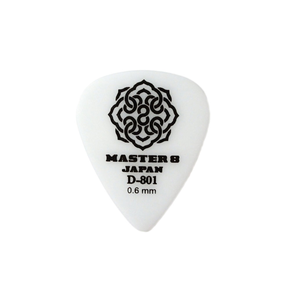 MASTER 8 JAPAN D801-TD060 D-801 TEARDROP 0.6mm ギターピック×10枚。【D-801シリーズ】ピック素材としては代表的な存在となったジュラコンを使用。ピック製作の行程で非常に大きな比重を持つ【研磨...