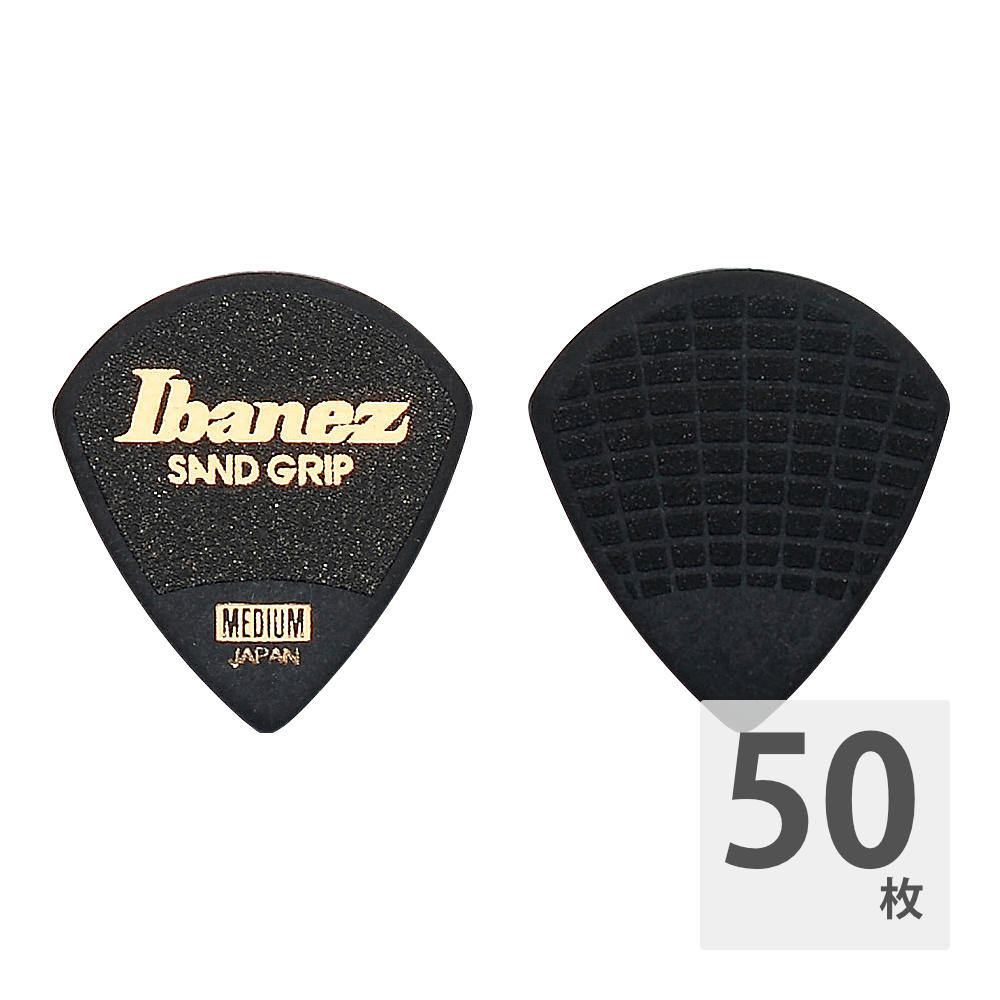 IBANEZ PA18MSG-BK MEDIUM 0.8mm ピック×50枚。グリップ部分のパターンを改め、一層グリップ力を高めたグリップ・ウィザード・シリーズ・ピック、サンド・グリップ・モデル高いグリップ力が特徴のGRIPWIZARD(グ...
