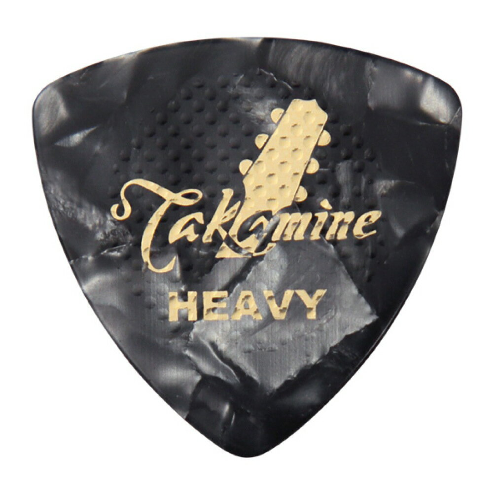 TAKAMINE P1B HEAVY 1.0mm セルロイド トライアングルピック×30枚。反発性に富む、最も標準的なピック素材。ソフトな感触の凸型ラバー・グリップ加工により、適度な滑り止め効果も得られます。素材：セルロイド形状：トライアン...