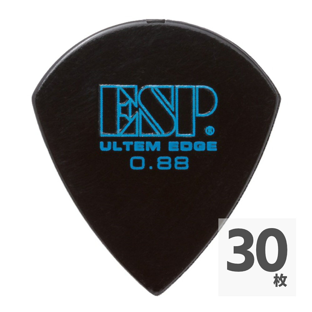 ESP PJ-UE088 ULTEM EDGE 0.88mm ギターピック×30枚通常ピックは研磨処理を行いエッジ部分を丸めますが、このEDGEシリーズでは弦に触れる最も重要な部分であるエッジを限りなく残すように製作しています。このエッジ部...