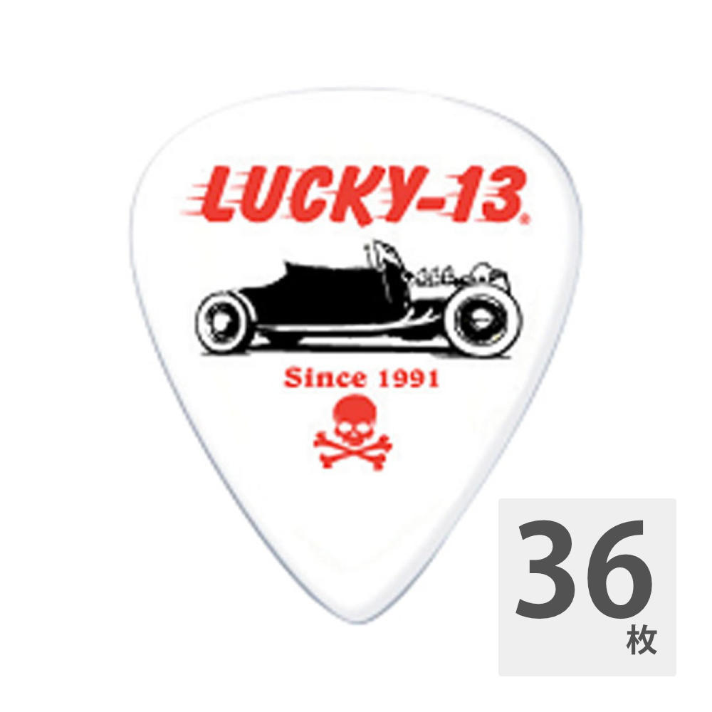 JIM DUNLOP Lucky 13 Rodder 0.60mm ギターピック×36枚。LUCKY 13は、1991年にカリフォルニアで数人で始めたアパレルメーカーです。音楽、カスタムモーターサイクル、B級ムービー、アート、タトゥなど様々...