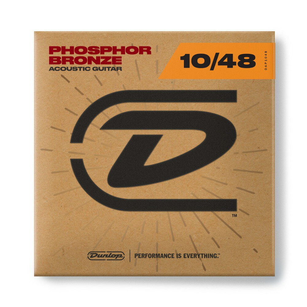 JIM DUNLOP PHOSPHOR BRONZE DAP1048 Extra light アコースティックギター弦×6セット。Dunlop弦はカリフォルニアで製造され、いまや、USAの多くのミュージシャンに評価され、演奏されています。P...