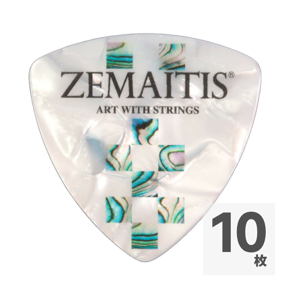 ZEMAITIS Guitar Picks ZP05 TR/Medium 0.75mm トライアングル セルロイド ギターピック×10枚。ゼマイティスのパールフロントデザインを基に、洗練されたチェスモチーフと象徴的なダイヤモンドデザインを採...