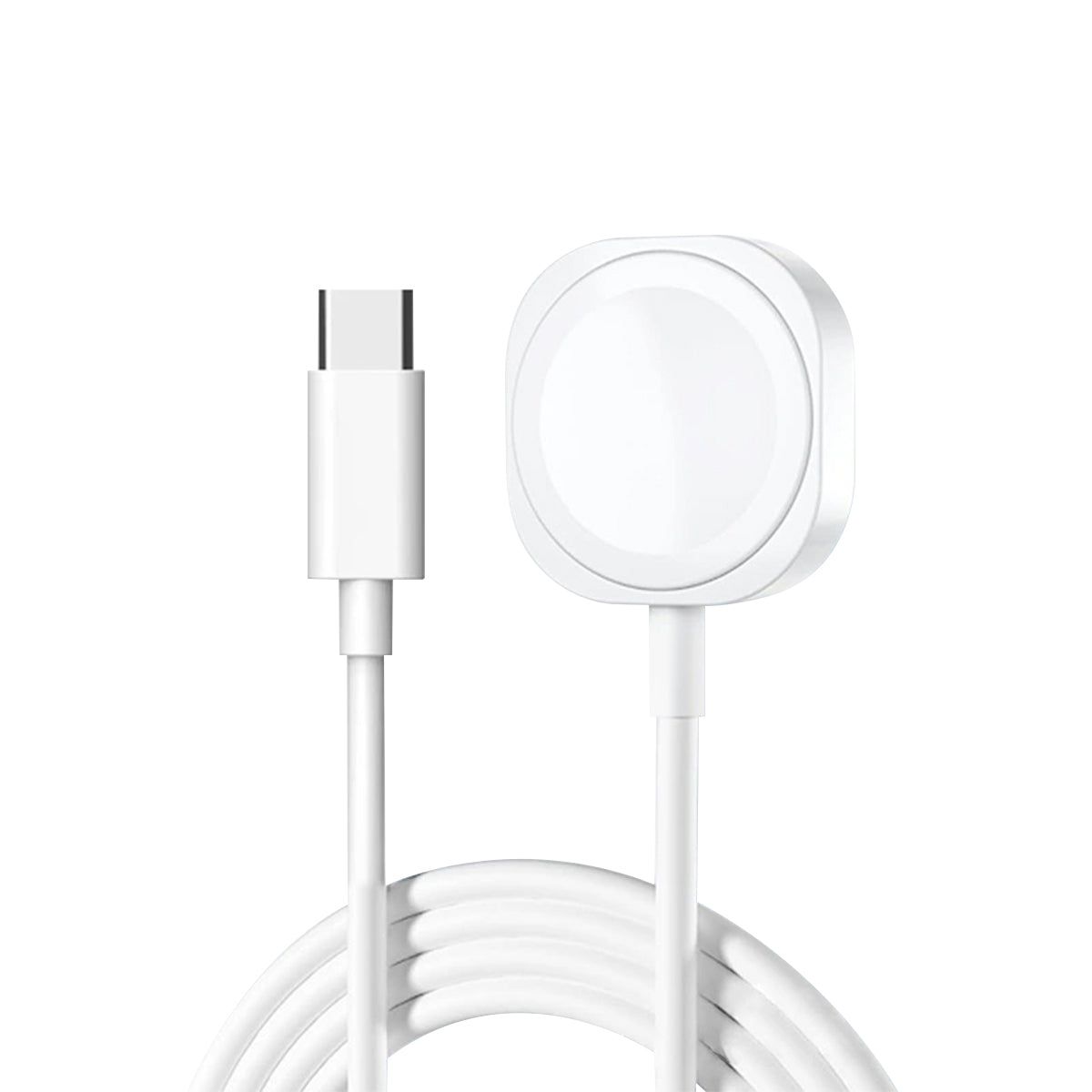 充電部分が丸みある四角形で安定して充電できるアップルウォッチ充電ケーブル。