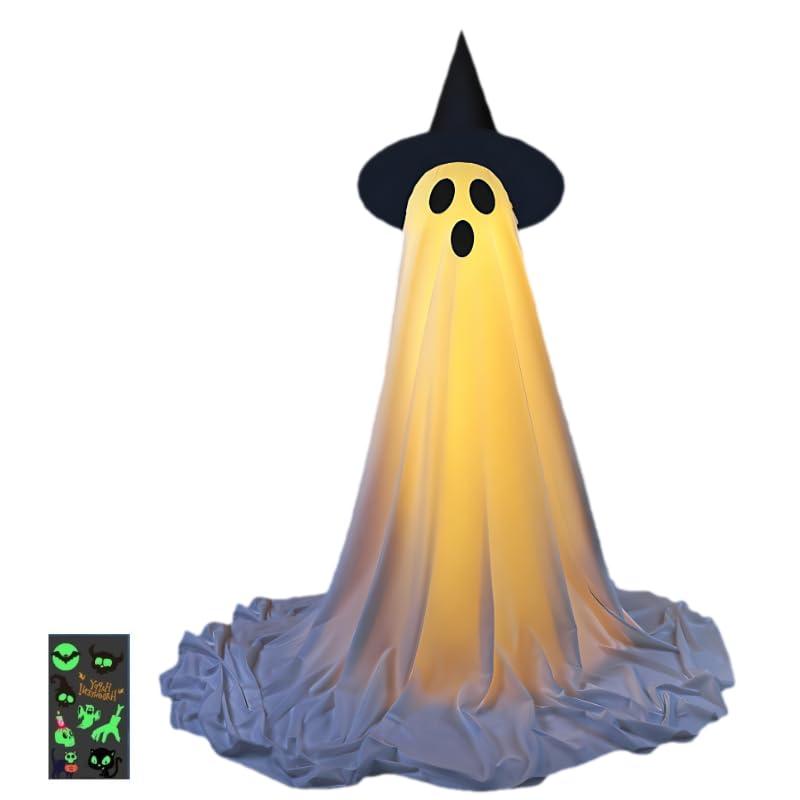 ハロウィン 飾り 幽霊 LED電飾 装飾ライト イルミネーションライト 1個セット ストリングライト 電池式 ゴーストライト 化け物屋敷 屋外 恐怖の雰囲気 ハロウィン道具 室内 屋外 庭 ガーデン【ハロウィン気分と照明効果】暖かい色合いの...