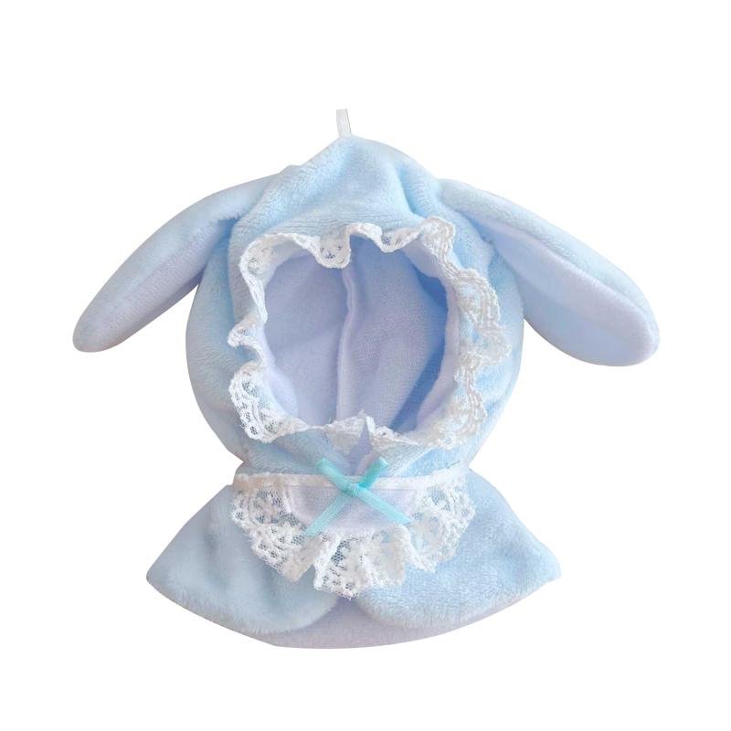 PAVIKE ぬい服 10cm 小さめ うさぎ形 マント式 推しぬい 服 推し活グッズ 着せ替え 洋服 ぬいぐるみ用 可愛いコスチューム 綿人形の服【商品仕様】うさぎ形のぬい服（ブルー）*1、10cmくらいのぬいぐるみに適用します。服はやく...