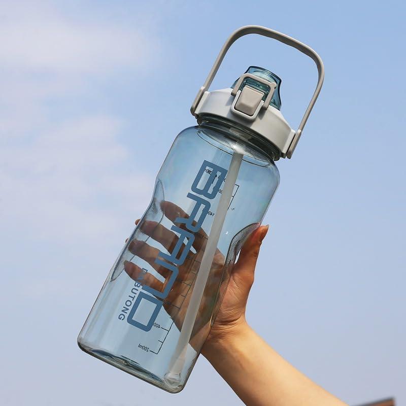 NAWEN ボトル 水筒 1500ml 大容量 ストロー付き デュアルユース ワンクリックで開く 直飲み ウォーターボトル 漏れ防止 ウォーターボトル 大人 子供 アウトドア スポーツ 登山 キャンプ ランニ高品質素材：この水筒は高品質のP...