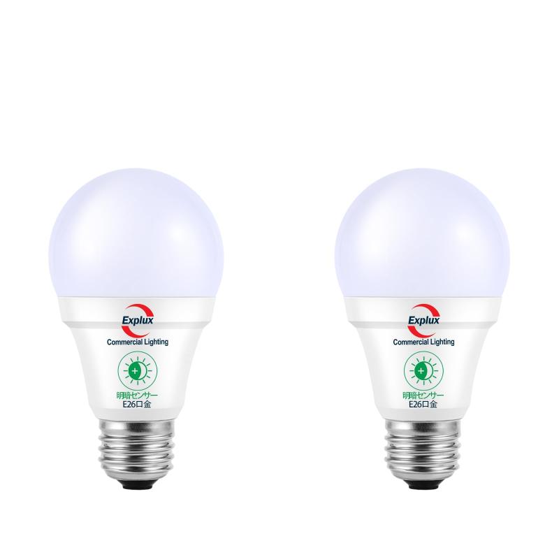 Explux 明暗センサーLED電球 60W相当