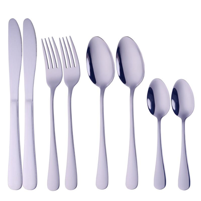 BISDARUN カトラリーセット スプーン フォーク ナイフ セット 8本 2人用 ステンレス鋼 シンプル 食洗機対応 新生活 来客 業務用