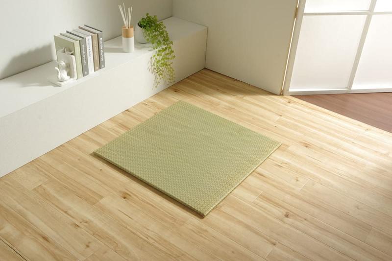 イケヒコ い草 置き畳 ユニット畳 システム畳 ネイラル U畳 単品 約70×70×1.5cm/枚 グリーン 日本製 簡単 和室 #8340009い草ユニット畳（置き畳・システム畳）単品【約半畳】商品の厚み:約15mm日本製表地＝い草+ポリ...