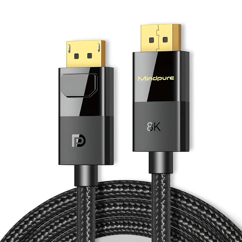Mindpure 8K DisplayPort ケーブル DP1.4 規格 8K 60Hz/4K 144Hz/120Hz/2K 165Hz/144Hz 32.4Gbps ナイロン編み HDR G-Sync/FreeSync 対応 NVIDI...