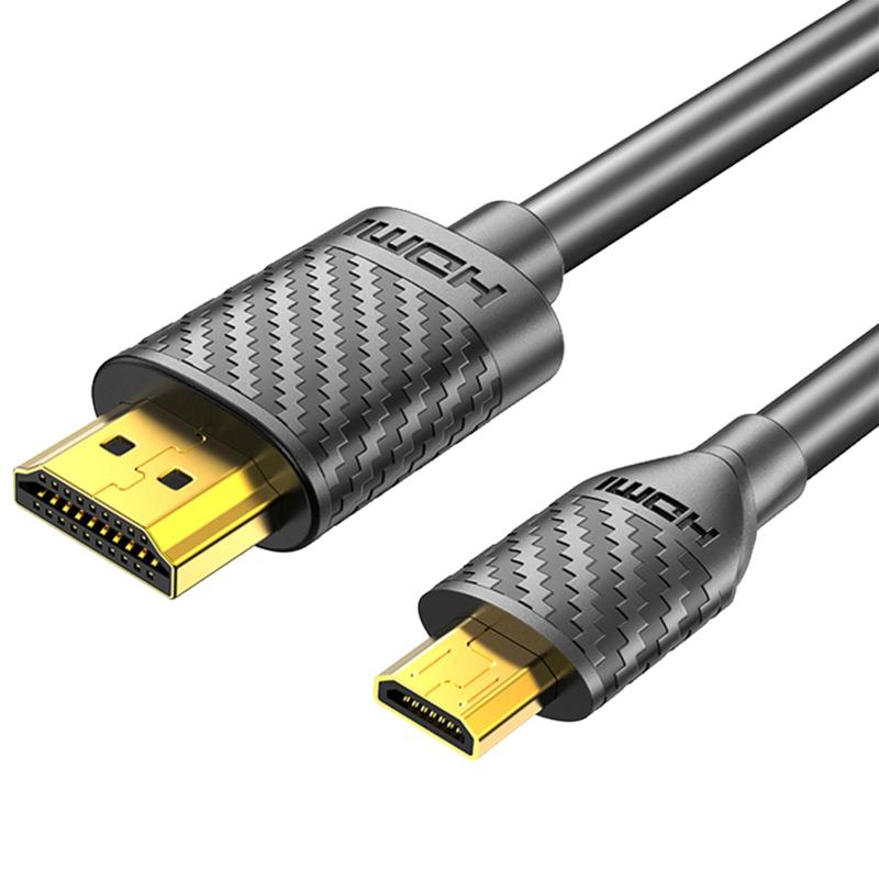 Micro HDMI ケーブル 1m マイクロ HDMI タイプD オス - 標準 HDMI 2.0 タイプA オス 3D 4K 60Hz 18Gbps HDR GoPro Hero 7 6 5 / Raspberry Pi 4 / DV/...