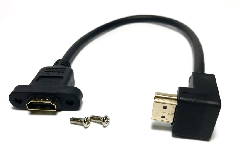 Access 【 パラマウントタイプ 上L型 】HDMI 延長ケーブル ハイスピード オス-メス 金メッキ端子 90°L型 HDMIタイプA オス- HDMIタイプA メス 30cm AV80-UL30-P