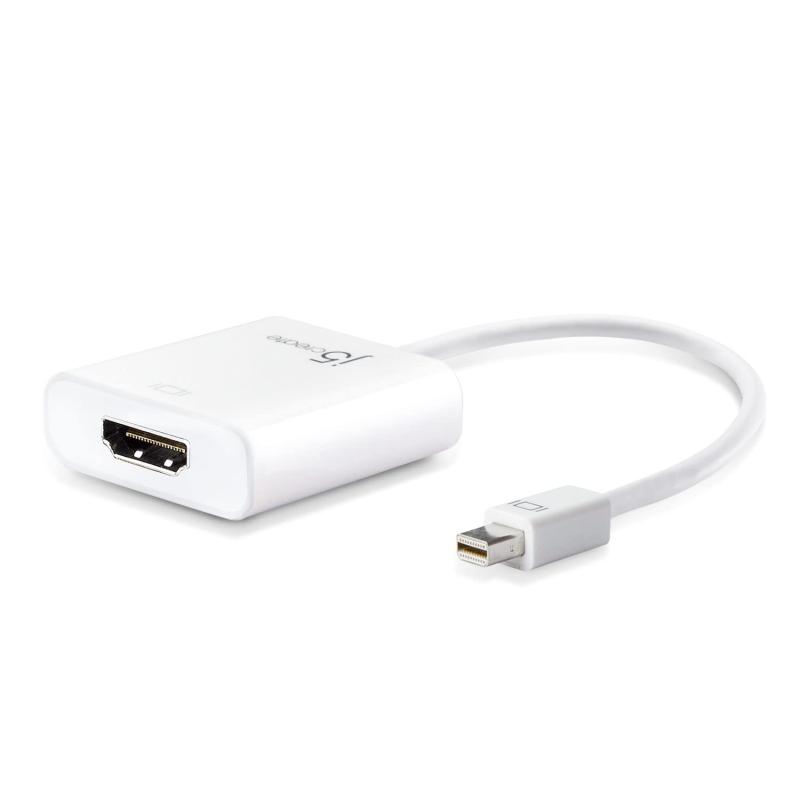 j5create Mini DisplayPort HDMI 変換アダプター 映像出力 音声対応 最大解像度1920×1200 1080p@60Hz 軽量コンパクト設計 MacBook Surface iMac対応 プラグアンドプレイ ドラ...