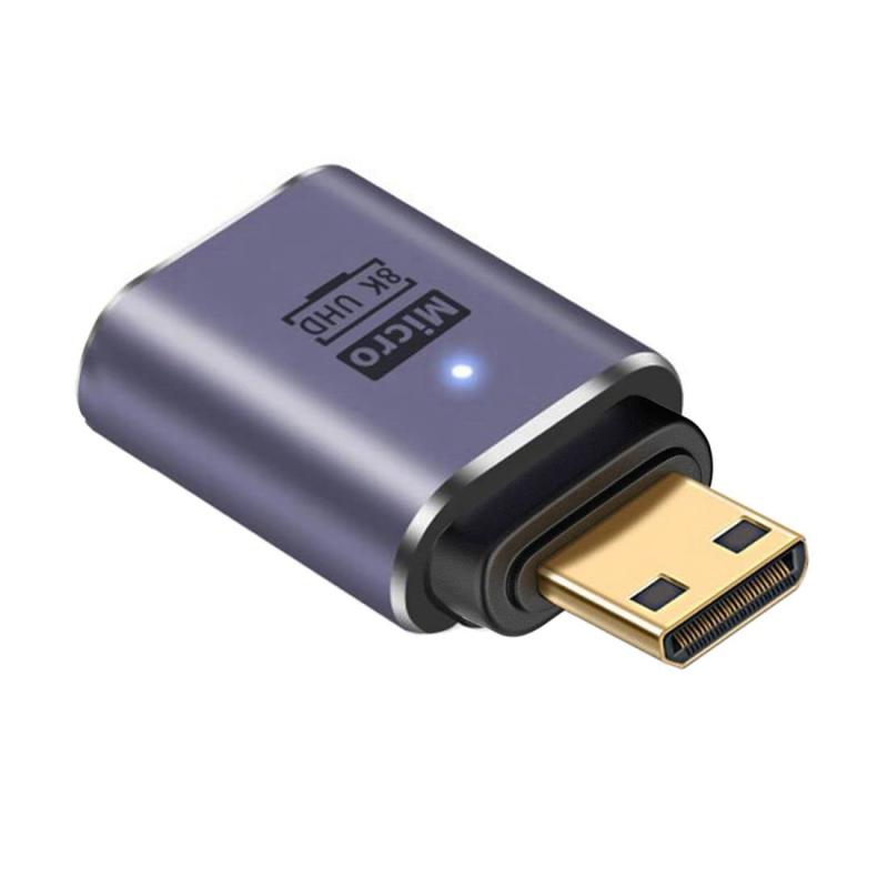 chenyang CY Mini HDMI 2.1 コンバーターアダプター ミニHDMIオス-HDMIメス UHD 拡張コンバーターアダプター 8K 60hz HDTV対応ミニHDMIオス-HDMI 2.1メスUHD延長ゴールドコンバーター...