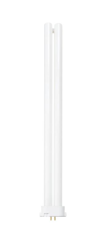 FHP45EN-TM2本のガラス管を接合させた電子安定器専用の蛍光ランプガラス径17.5mm　全長560mm　質量192g　口金GY10q-10ランプ電力45W　色温度5000K昼白色全光束4350lm　Ra80　寿命12000時間2本のガ...