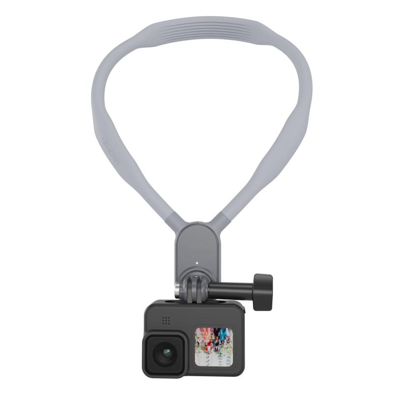AFAITH 最新型 ネックレス式マウント Gopro 用 アクセサリー 首掛け ゴープロ マウント 柔軟性 磁気インターフェース シリコーン素材 取り付け便利 POV撮影体験 横と縦画面 軽量 GoPro Hero 11/10/9/8/