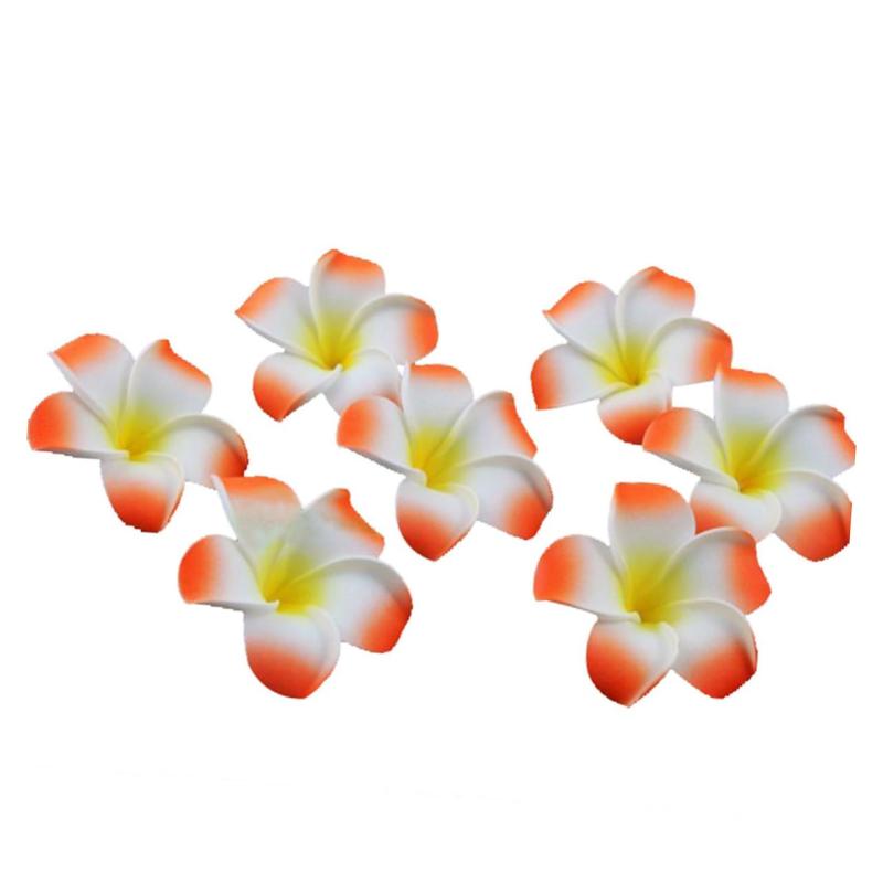 100個 hair clip hair pin party decoration トロピカルフラワー造花 プルメリアの花 結婚式 ヘアピン 水着 花弁 花嫁 ヘアアクセサリー女の子用人工プルメリアの花びらヘアクリップ - トロピカルハワイウ...