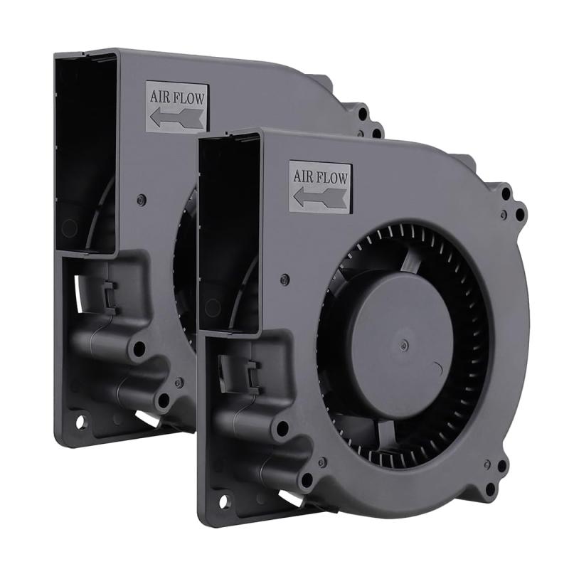 GDSTIME シロッコファン 2PCS 120mmx32mm 12V DC 冷却 送風機 排気ファン Blower Fan 機器 キャビネット 冷却用 2ピン ファン❀ 120mm 送風機: 120mm (L) x120mm (W) x3...