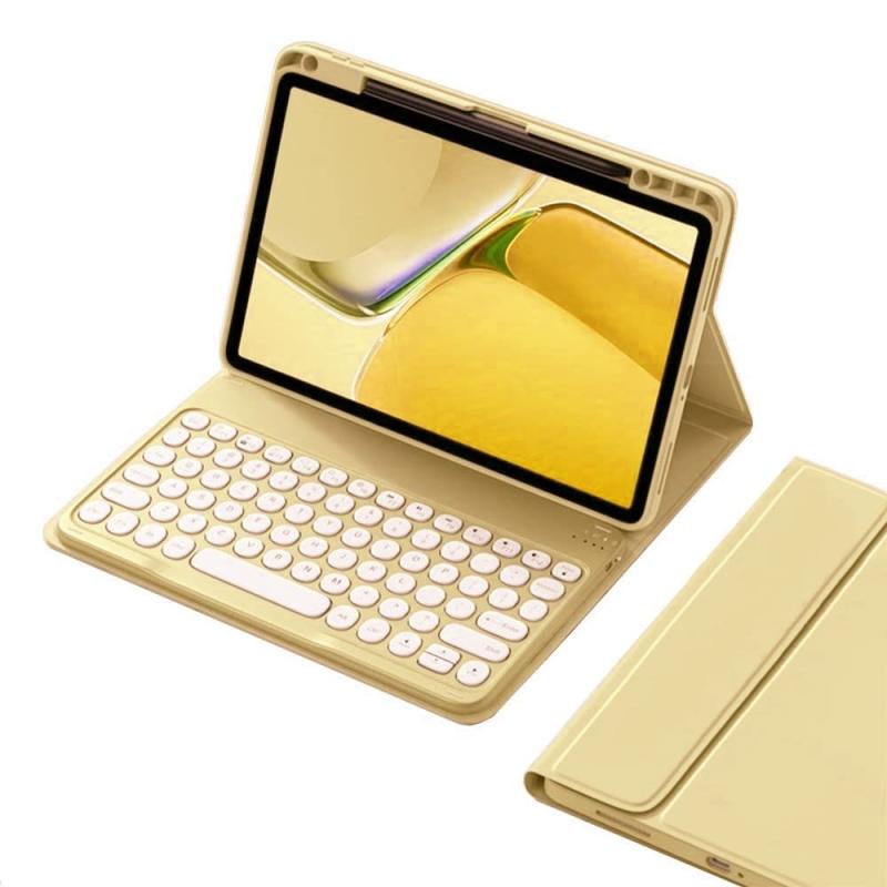 丸いキー iPad 10.2 iPad9 iPad8 iPad7 キーボードケース ペンシルホルダー付き 可愛い 女性 iPadAir3 iPadPro10.5 Bluetooth キーボード カバー ワイヤレス 分離式キーボード カラーキ...