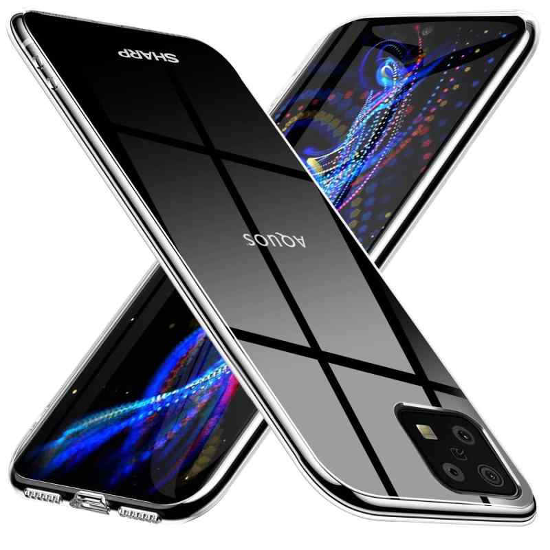 SHARP 用 ケース クリア TPU 薄型 軽量 耐衝撃スマホカバー 透明 滑り止め ソフトカバー 全面保護 スクラッチ防止 レンズ保護 ワイヤレス充電対応 SHARP 用保護カバー AYS-20【適用機種】SHARP【透明度を持続】SH...