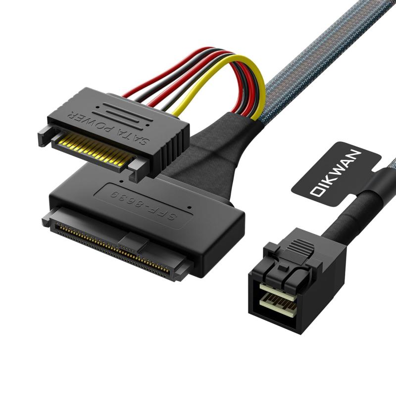 OIKWAN HD Mini-SAS(SFF-8643) to U.2 (SFF-8639)…