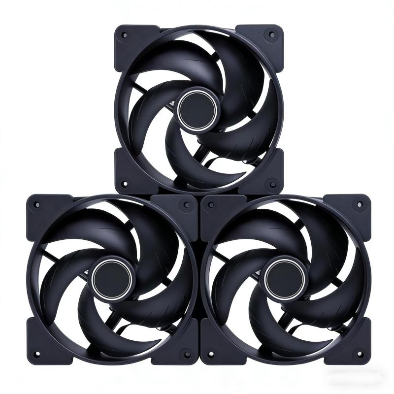 ABITSY SF120 PC ケースファン 120mm PWM、4 ピン静音冷却ファン、高回転数 600-2000RPM 58.3CFM 2.25mmH2O、Hypro-Dynamic ベアリング 3 個低騒音 PC ケースファン】 AB...