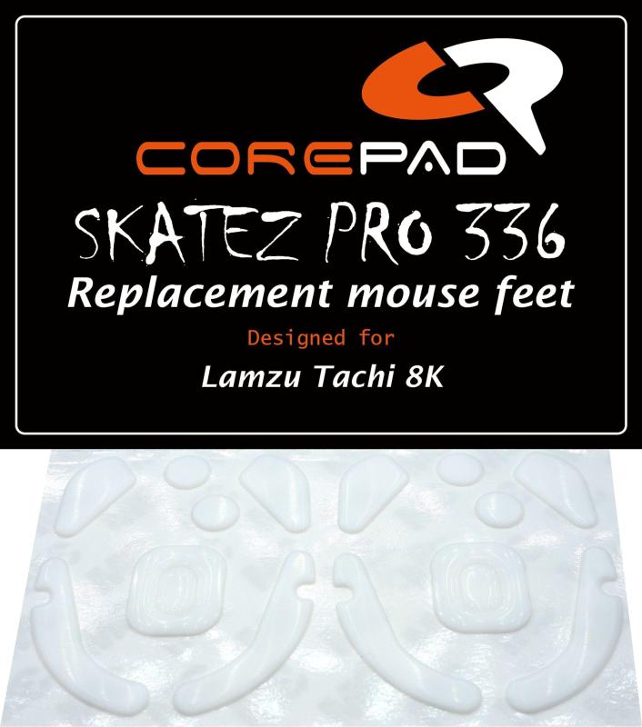 Corepad Skatez PRO Lamzu Tachi 8K用マウスソール 2set PTFE100%【】対応マウス：Tachi 8K厚さ：0.75mm2セット付属純度100％の高品質PTFE(テフロン/フッ素樹脂)製