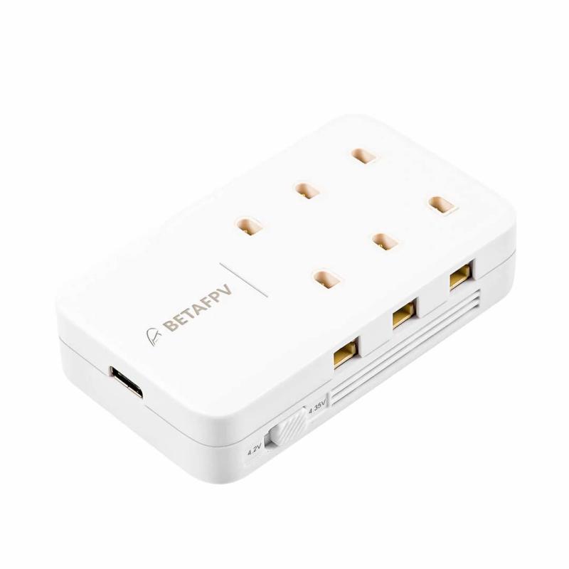 BETAFPV 6ポート1Sリポバッテリー充電器 Cetus Pro互換チャージャー PH2.0とBT2.0に対応可能 TYPE-C/5-12V入力 PD3.0/QC3.0 (5V/9V/12V) /BC1.2この6ポート1Sバッテリー充電...