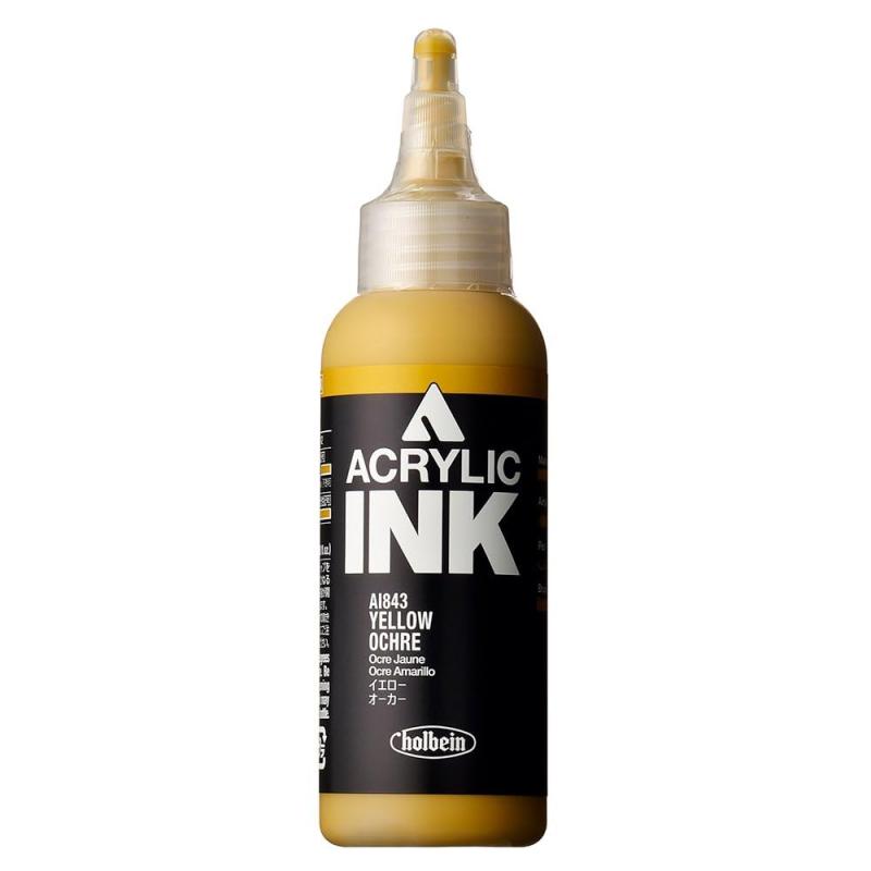 ホルベイン 液状アクリル樹脂絵具 アクリリックカラー インク 100ml イエロー・オレンジ系