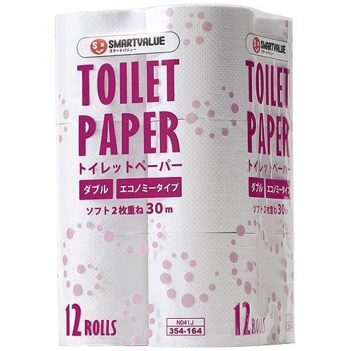 スマートバリュー トイレットペーパーE ダブル12個 N041J