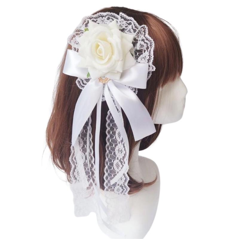 T-whip 薔薇 バラ ヘアアクセサリ－ ヘッドドレス ゴスロリ 髪飾り クリップ 発表会 リボン レース コサージュ【ヘアアクセサリー薔薇】 (1)バラの花をモチーフにリボンとレースをあしらった大ぶりなヘアアクセサリーです。(2)結婚式...