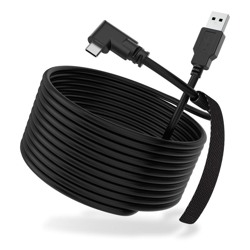 リンクケーブル Quest 2/1/Pro/Pico4アクセサリと互換性があり USB-A 3.0 &amp; Type C ケーブル ゲームPC/Steam VR用【5Gbps高速データ転送 PD60W高速充電 高耐久TPE素材】柔軟性に...