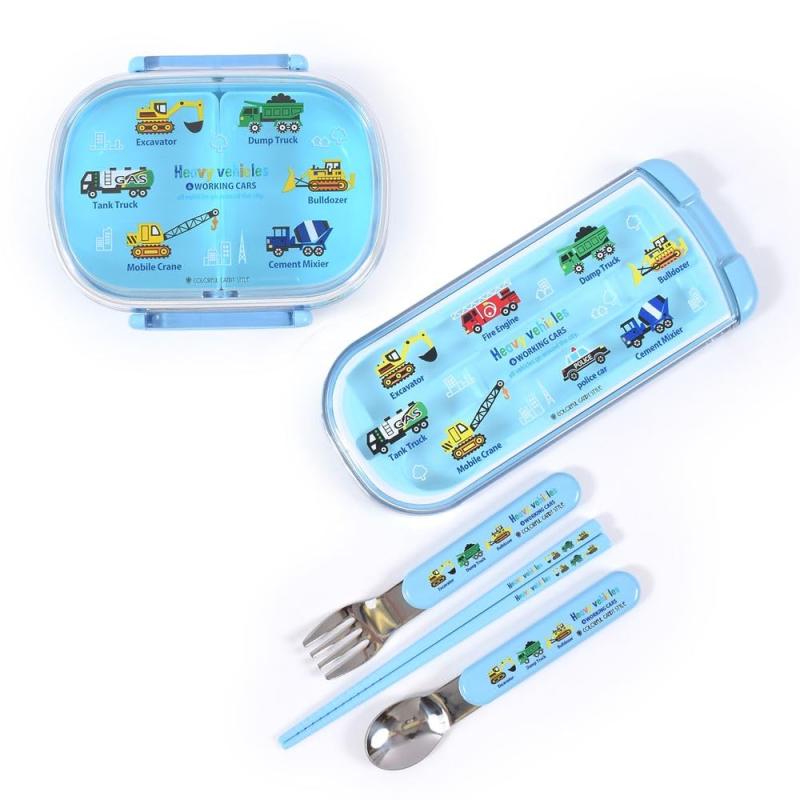 COLORFUL CANDY STYLE 子供用 お弁当箱 カトラリー おはし スプーン フォーク ランチグッズ 2点セット(ランチボックス・トリオセット)