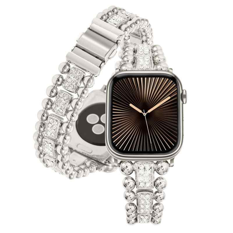 Handodo コンパチブル Apple Watch バンド ダイヤモンドキャッツアイ レディース キラキラ ステンレス 49mm 46mm 45mm 44mm 42mm 41mm 40mm 38mm アップルウォッチ バンド 細い おしゃ...