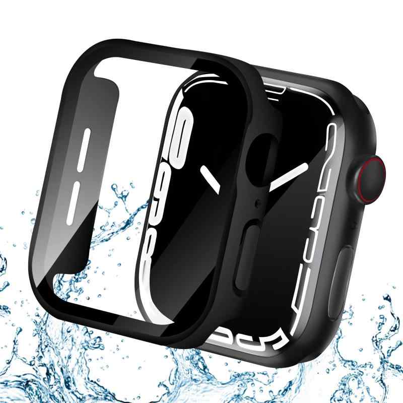 JSFOYU 対応 Apple Watch ケース 49mm 45mm 44mm 41mm 40mm アップルウォッチ カバー Series SE2/SE/6/5/4 44mm 全面保護 IP68 防水ケース 3D直角エッジデザイン 対応 ...