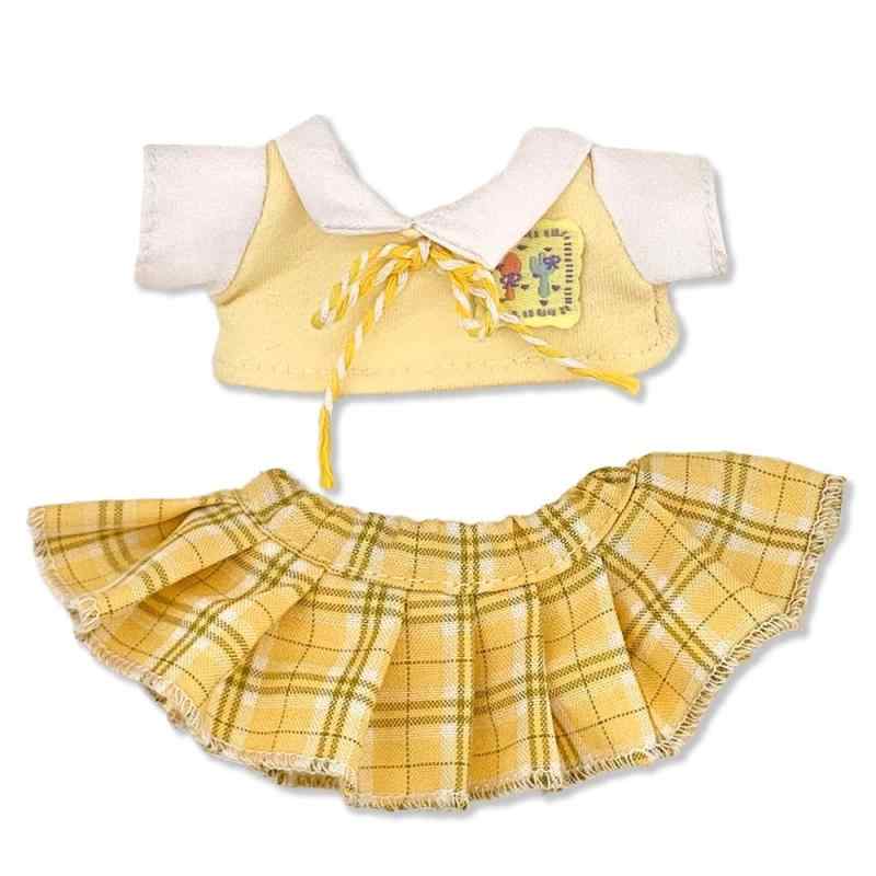 シャツ&amp;チェックスカートセット　10cm用 ぬい服 着ぐるみ アクセサリー 推し活 オタ活 人形 マスコット kpopdoll コスチューム [並行輸入品]シャツ&amp;チェックスカートセット商品になります。大切な推しぬいを可愛く...