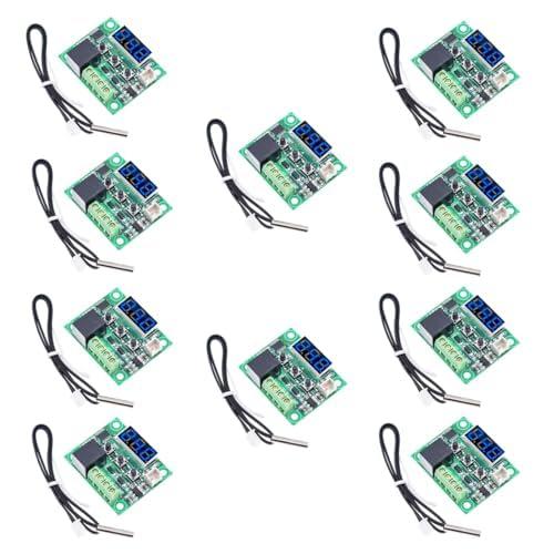 10PCS XH-W1209 W1209 12V DC Digital Temperature Controller Board Module Switch with 10A10PCS XH-W1209 W1209 12V DC Digit...