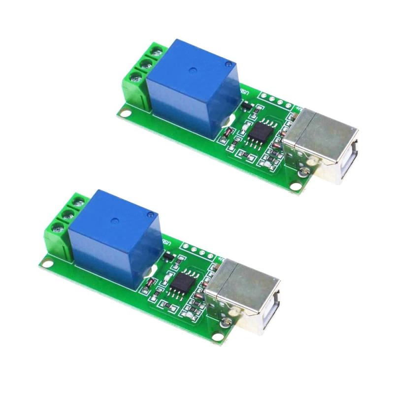 2PCS Relay Module Free Driver USB Control Switch PC Intelligent Control2PCS Relay Module Free Driver USB Control Switch ...