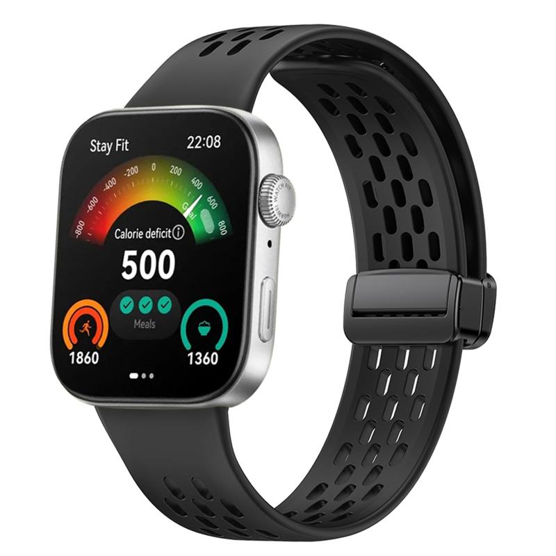 [ROBANDOO] For HUAWEI WATCH FIT 3 専用バンド 交換ベルト シリコン製 磁気バックル 交換リストバンド 軽量 防汗 通気性 簡単取り付け対応機種：HUAWEI WATCH FIT 3。強力な磁気クラスプ：強力...