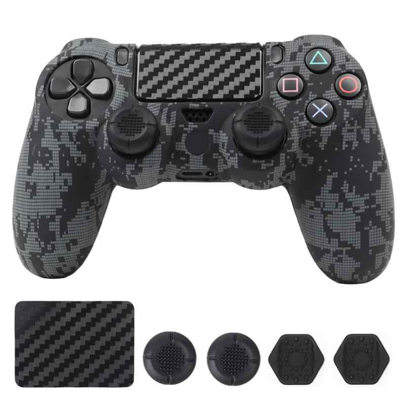 RALAN PS4用コントローラスキン、フルーツシリコンコントローラーカバースキンプロテクター互換/PS4スリム/PS4 Proコントローラー2つのかわいいサムグリップキャップ付き…安全保護:このPS4用ピンクコントローラーカバー。 100...