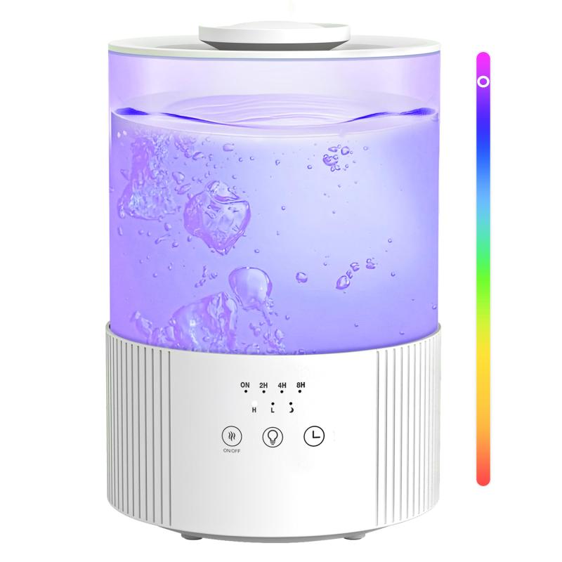 加湿器 卓上 大容量 超音波式 アロマ対応 【2025発売新モデル・2800ML・2段階ミスト調節 静音設計 省エネ】かしつき 上から給水 長時間運転 切タイマー 7色LEDライト おやすみモード 吹出口360°💧【2025...