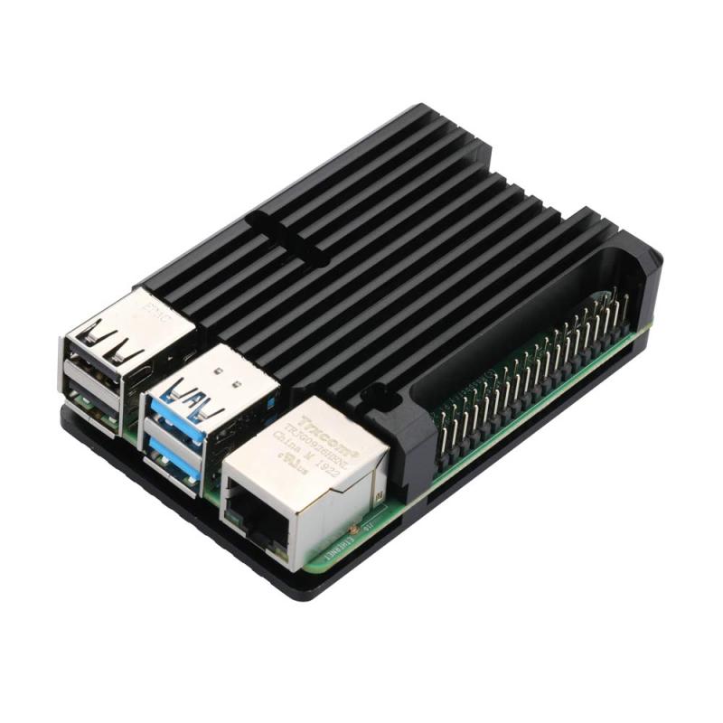 Raspberry Pi 4モデルBアルミニウムケースRPI 4B用RPI 4メタルシェルブラックボックス（ファンなし）Raspberry Pi 4 Model Bに完全に適合します受動冷却アーキテクチャは完全な熱放散に達することができます...