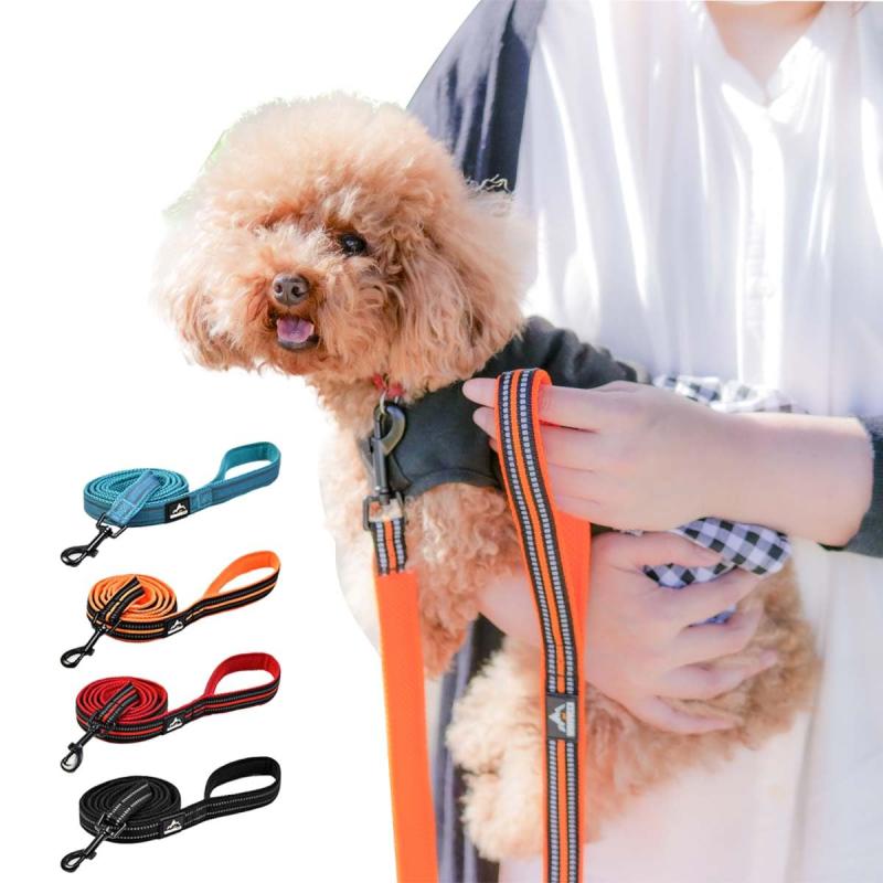 PetGround 犬 リード 可愛い ソフトリード 柔らかい おしゃれ 軽い 反射素材 ペット用品 メッシュ 小型犬 中型犬 大型犬【楽しいお散歩タイムを】この犬用リードは、シンプルで可愛いデザインが魅力的です。ソフトな質感で着け心地が快...
