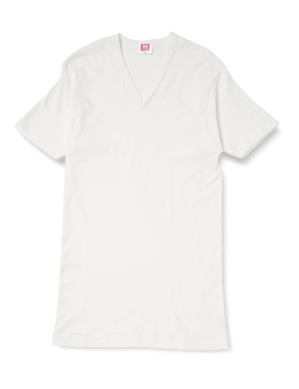 [ビー・ブイ・ディ] V首半袖TシャツCottonwarm 綿100% ソフト起毛