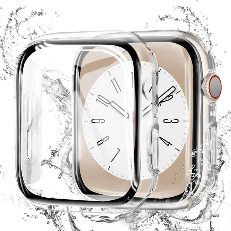 CAERMA for Apple Watch ケース Series 11/10/9/8/7/SE3/SE2/SE/6/5/4 40mm 超薄型 for アップルウォッチ カバー 防水 PC素材 硬度9H強化ガラス 高透過率 指紋防止 耐衝撃...