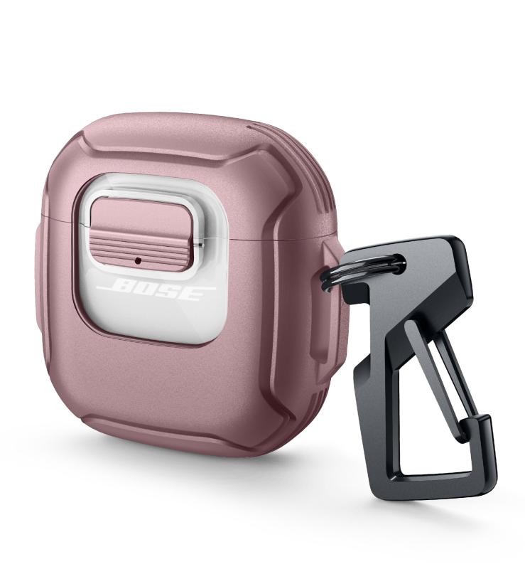 Dexnor Bose QuietComfort Earbuds II(2022)＆QuietComfort Ultra Earbuds(2023)用 ケース - セキュアロッククリップ付き 耐衝撃頑丈ケース カラビナ＆キーリング付き プロ...