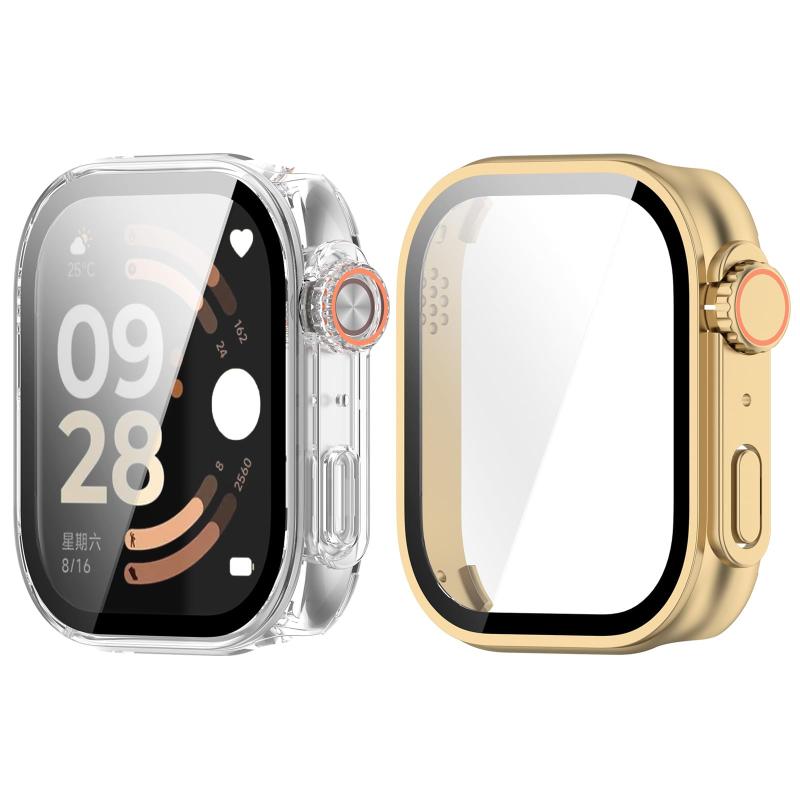 RuenTech 対応Redmi Watch 6 ケース/カバー PC素材+強化ガラス Redmi Watch 6 カバー 全面保護 レッドミーウォッチ 6 ケース ガラスフィルム 一体型 高耐久 高透過率 取り付けが簡単【互換モデル】 R...