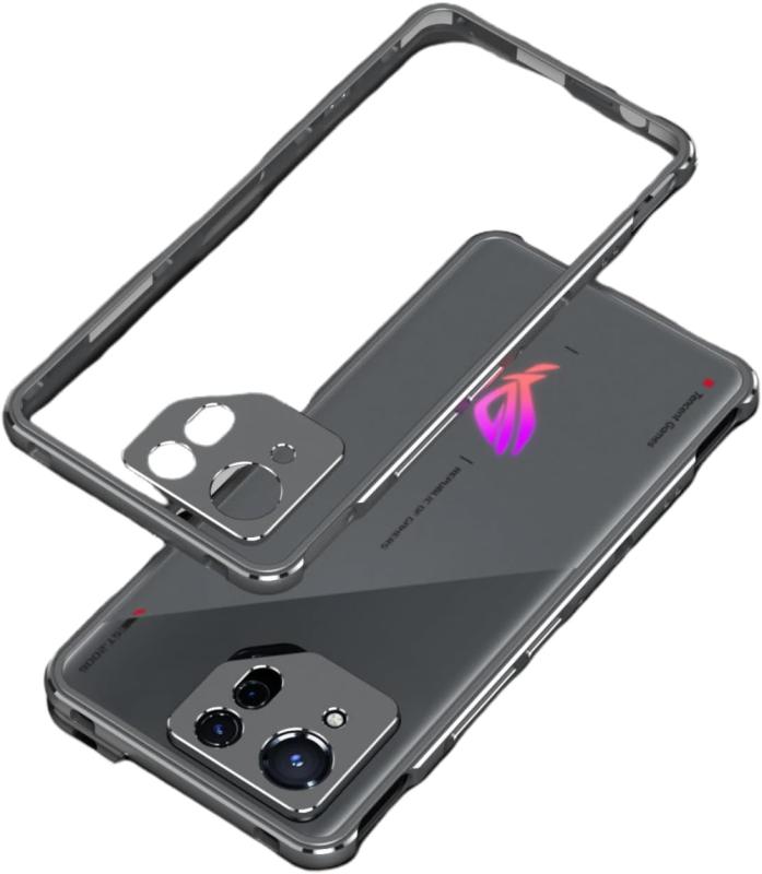 【AlFan】ROG Phone 9 用バンパー ケース 衝撃吸収 アルミサイド バンパー ストラップホール 薄 軽量 レンズ保護プレート付き レンズ保護 フレーム ROG Phone 9 Pro用 アルミニウム製 カバー対応機種：ASUS...